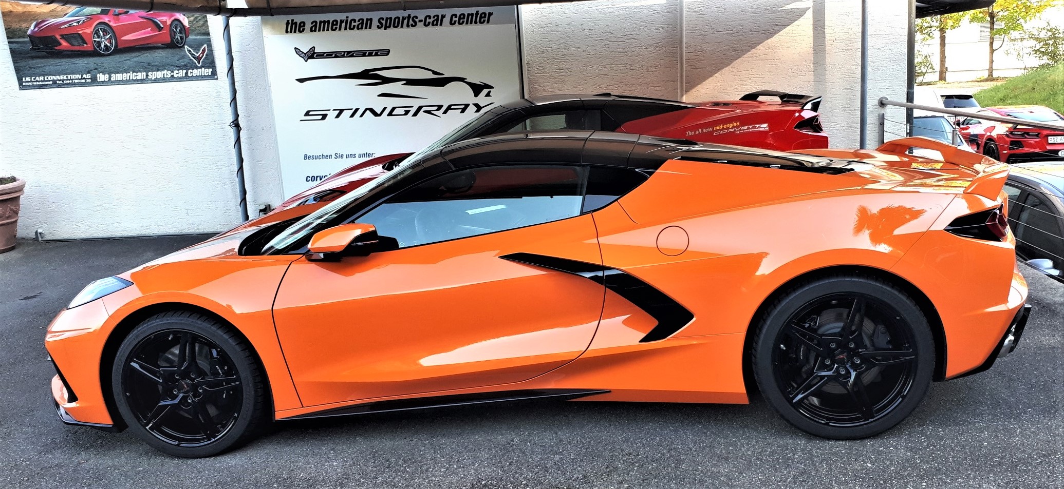 Corvette C8 Stingray Black Top in Orange tintc