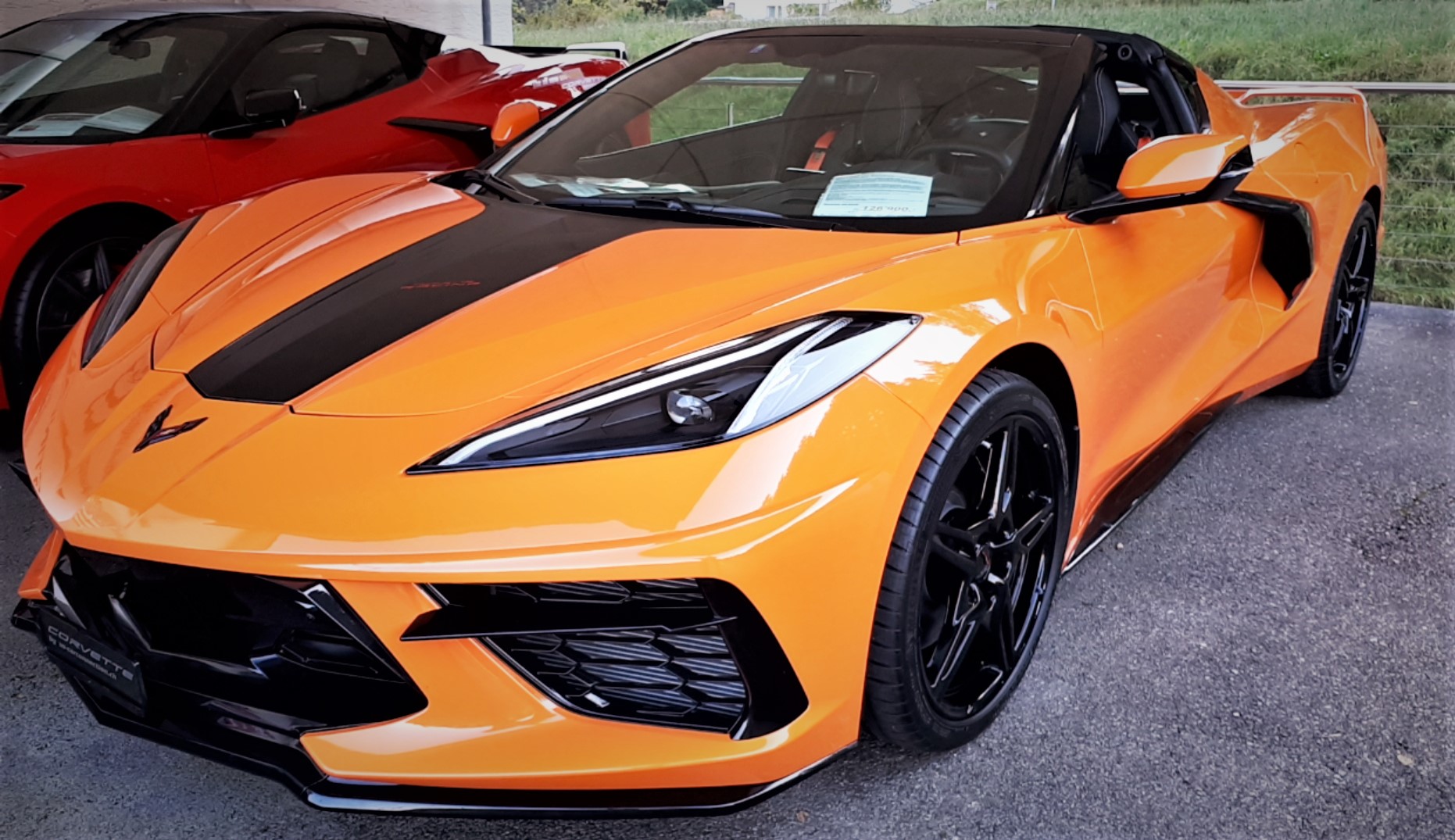 Corvette C8 Stingray Black Top in Orange tintc